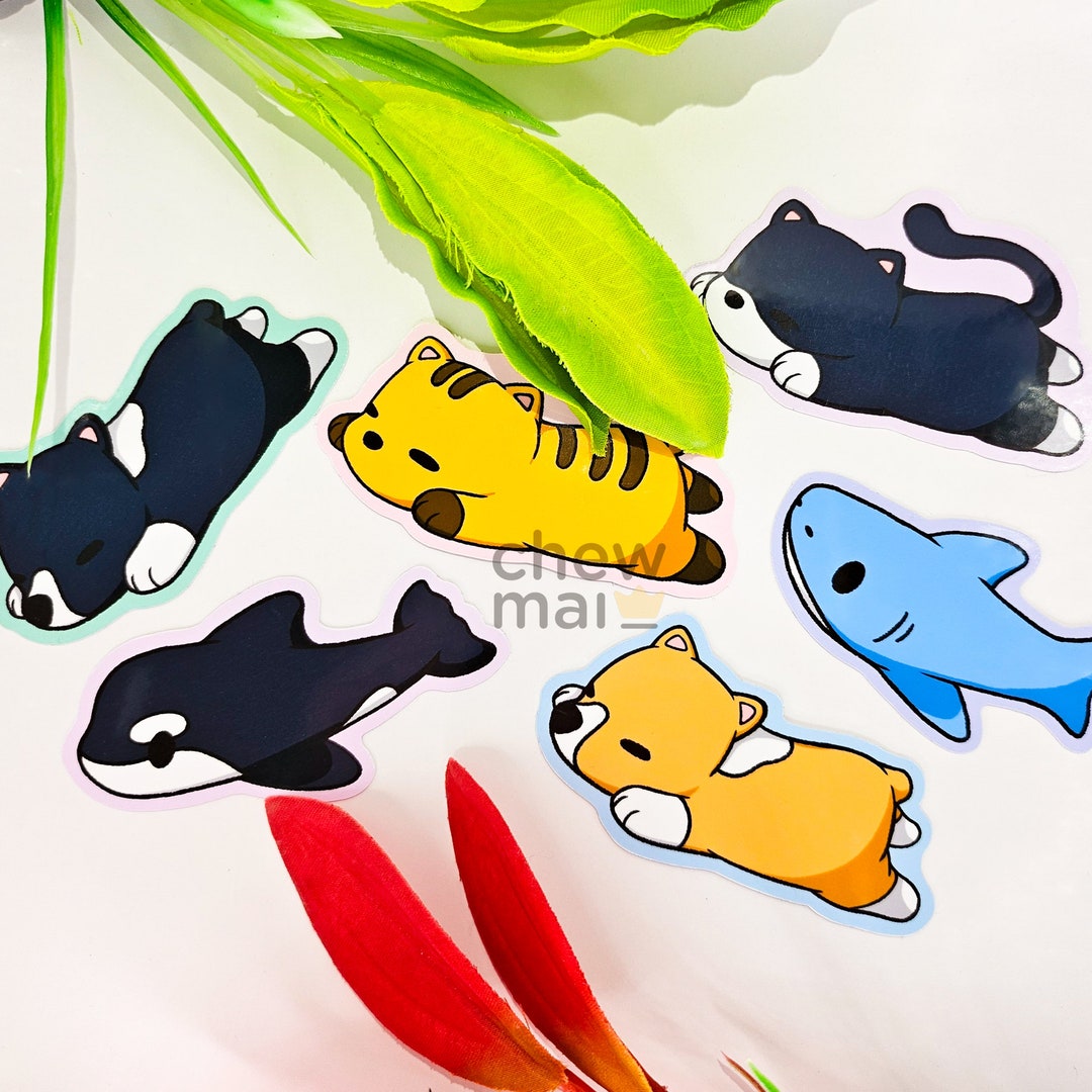 Squished Animals Vinyl Sticker Collection - Etsy