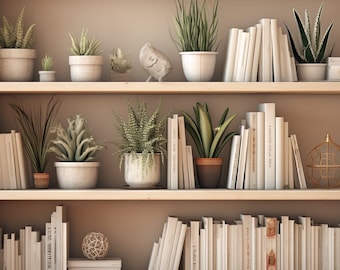 Cozy Library Home Office Zoom Background Virtual (Download Now) - Etsy