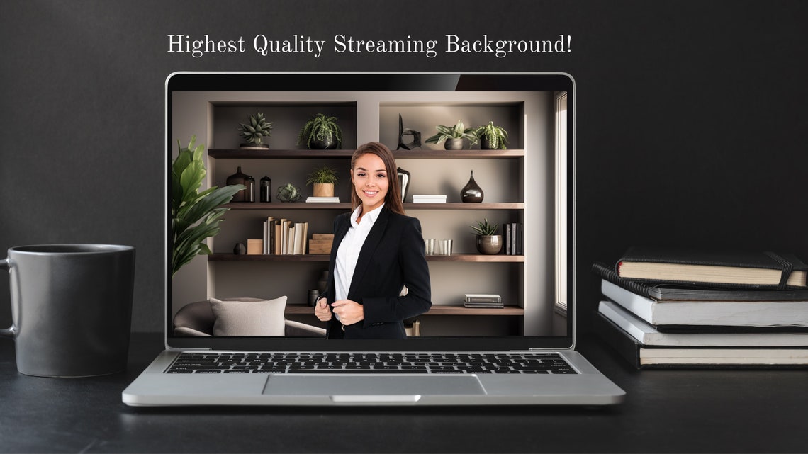 Modern Home Office Zoom Background Virtual Background for - Etsy