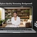 Modern Green Living Room Home Zoom Background Virtual Background for ...