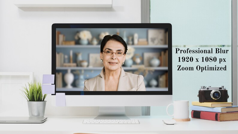 Classic Chinoiserie Home Office Zoom Background Professional Virtual ...