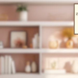 Pink Modern Office Shelves Zoom Background | Professional Virtual ...