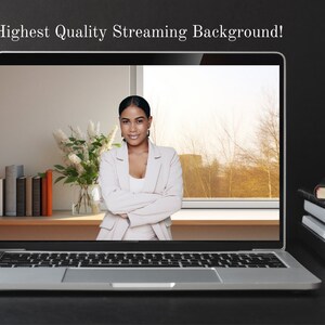 Clean Window Shelf Zoom Background | Professional Virtual Background ...