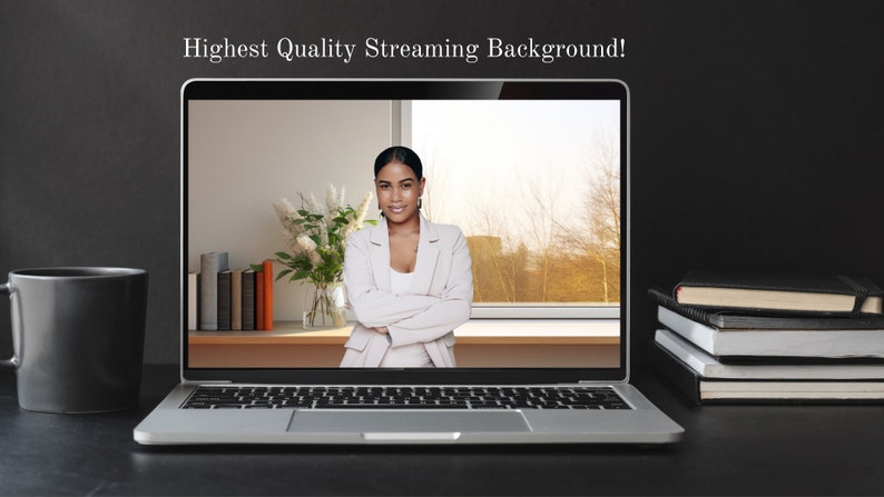 Clean Window Shelf Zoom Background | Professional Virtual Background ...