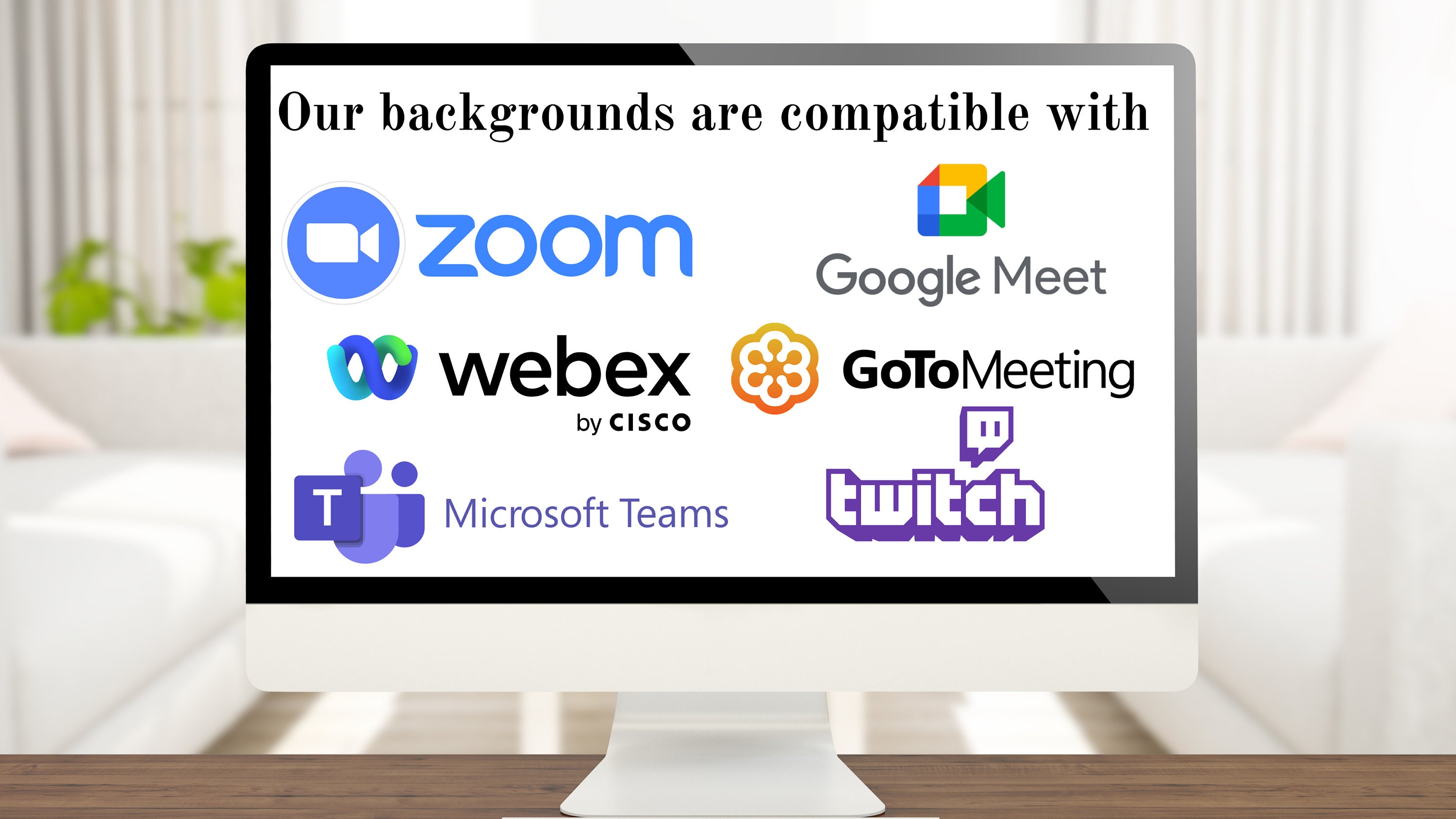 Clean Window Shelf Zoom Background | Professional Virtual Background ...