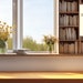 Clean Window Bookshelf Zoom Background Professional Virtual Background ...