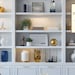 Blue Modern Home Office Bookcase Zoom Background | Professional Virtual ...