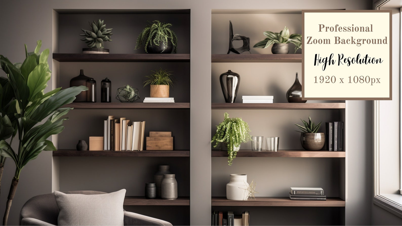 Modern Home Office Zoom Background | Virtual Background for Zoom ...