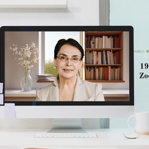 Clean White-window Bookshelf Zoom Background | Professional Virtual ...