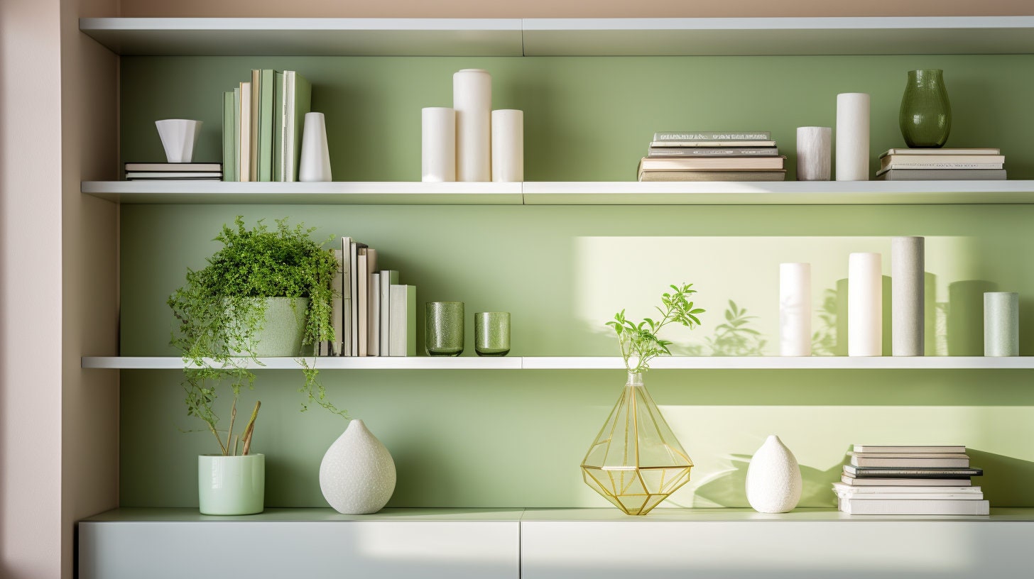 Minimalist Green Shelving Zoom Background | Virtual Background for Zoom ...