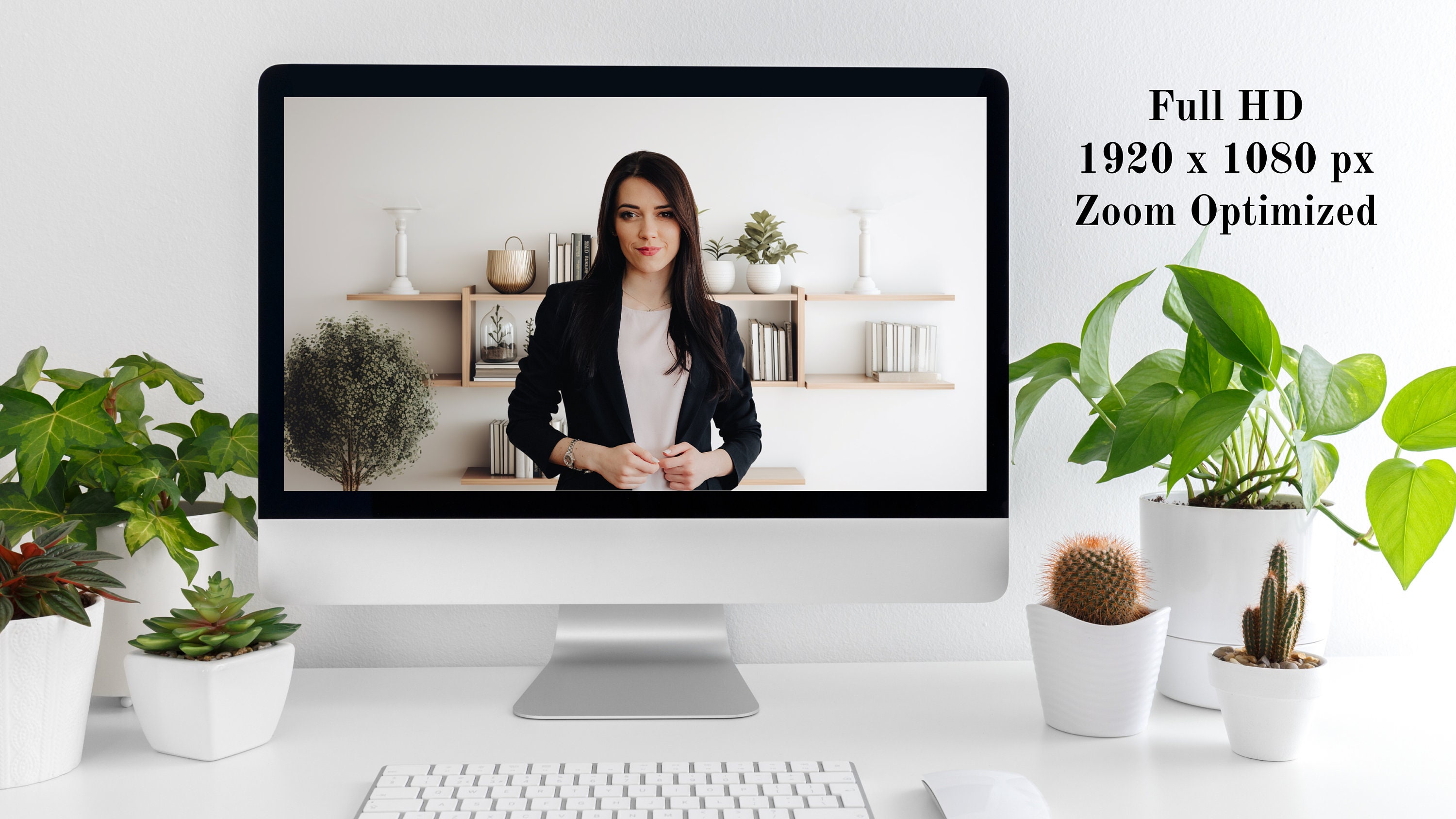 Minimalist White Shelving Zoom Background | Virtual Background for Zoom ...