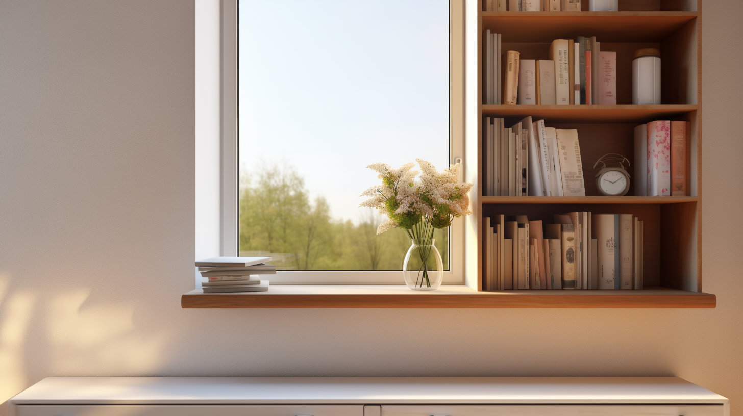 Simple Window Bookshelf Zoom Background Professional Virtual Background ...