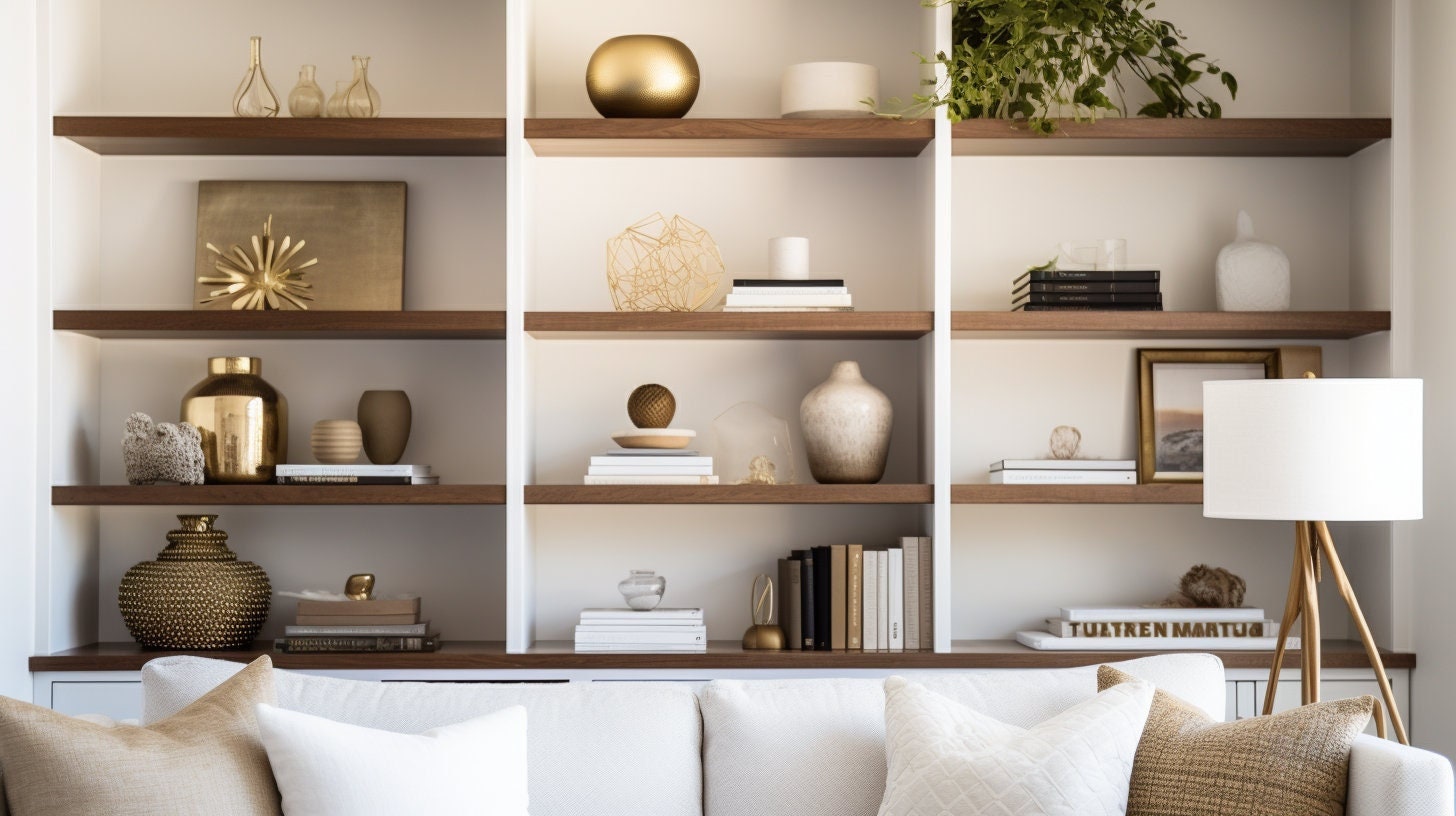 Cozy Modern Brown Bookcase Zoom Background | Professional Virtual ...