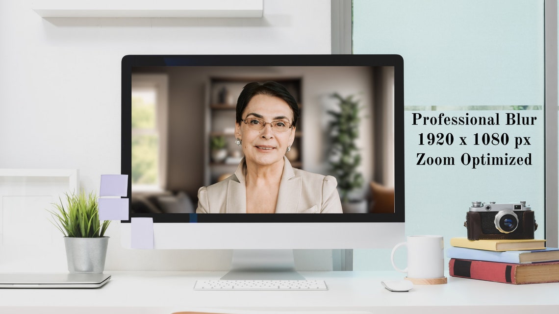 Modern Home Bookcase Zoom Background Virtual Background for Zoom ...