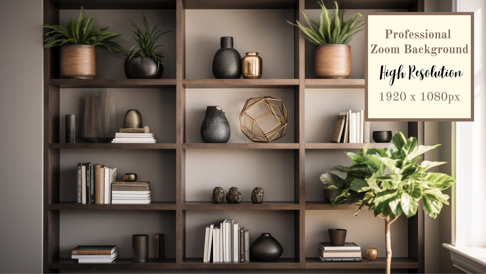 Modern Shelving Office Zoom Background | Virtual Background for Zoom ...