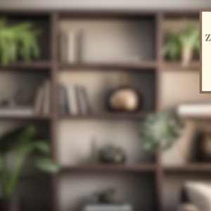 Modern Bookcase Home Office Zoom Background | Virtual Background for ...