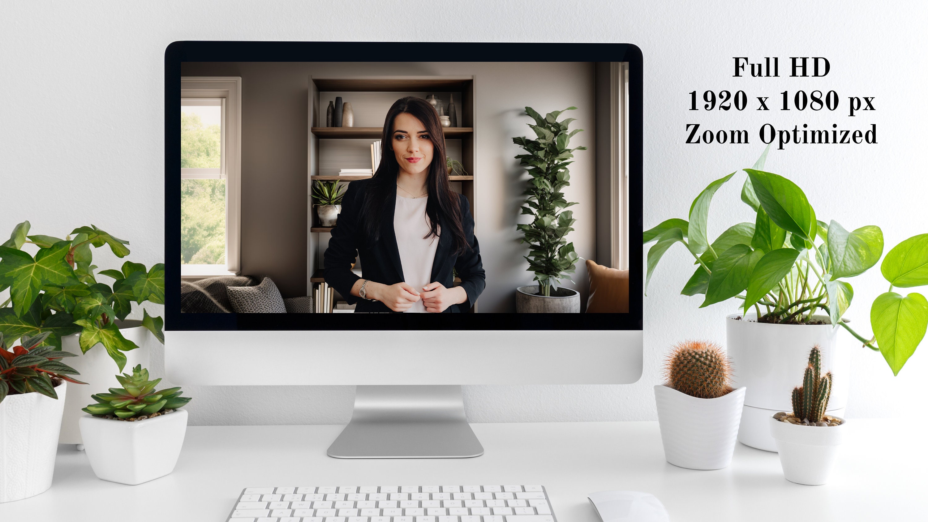 Modern Home Bookcase Zoom Background | Virtual Background for Zoom ...