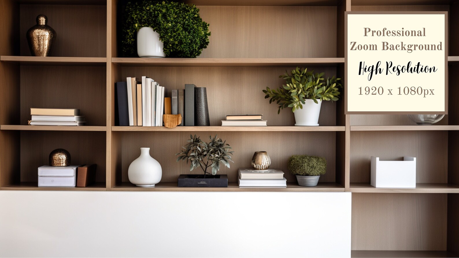 Minimalist Home Shelving Zoom Background | Virtual Background for Zoom ...