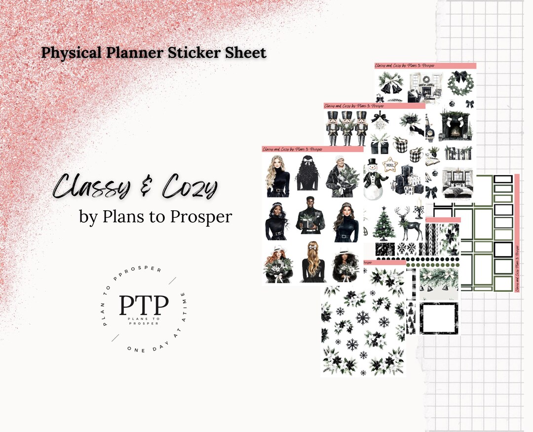 Classy & Cozy Winter Sticker Set - Etsy