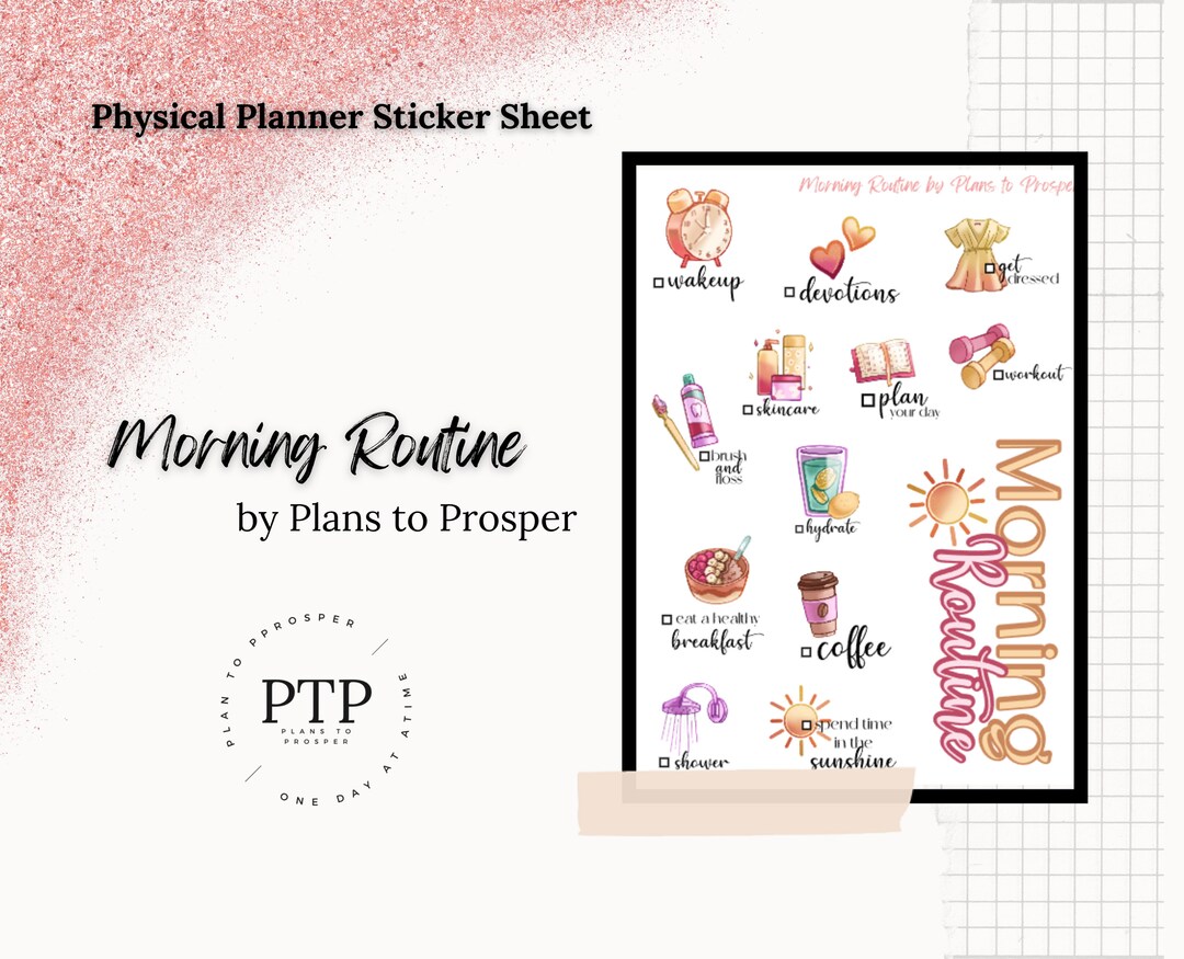 Morning Routine Stickers - Etsy