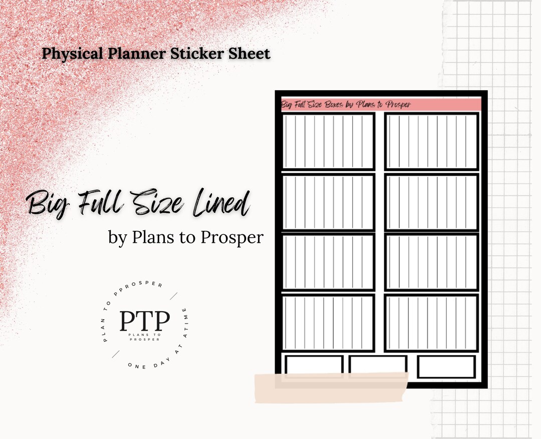 Lined Full Size Boxes for Big-sized Happy Planner - Etsy