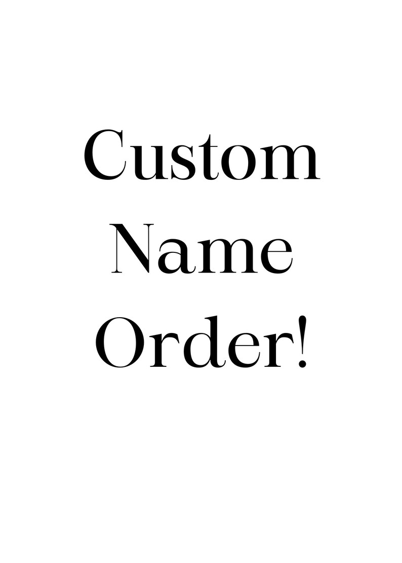 Custom Name Order! Pick Your Color - Etsy