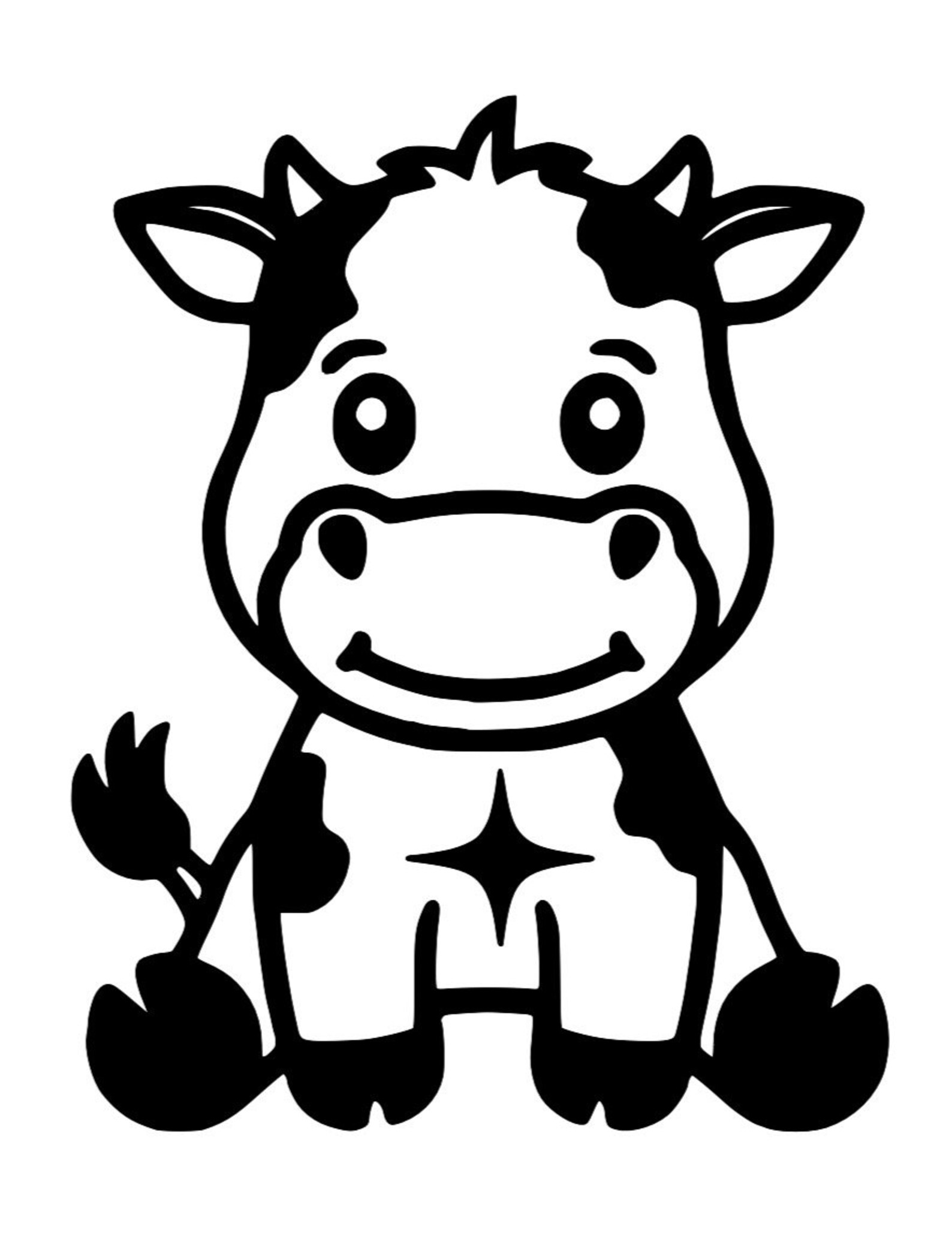Star Cow Decal - Etsy