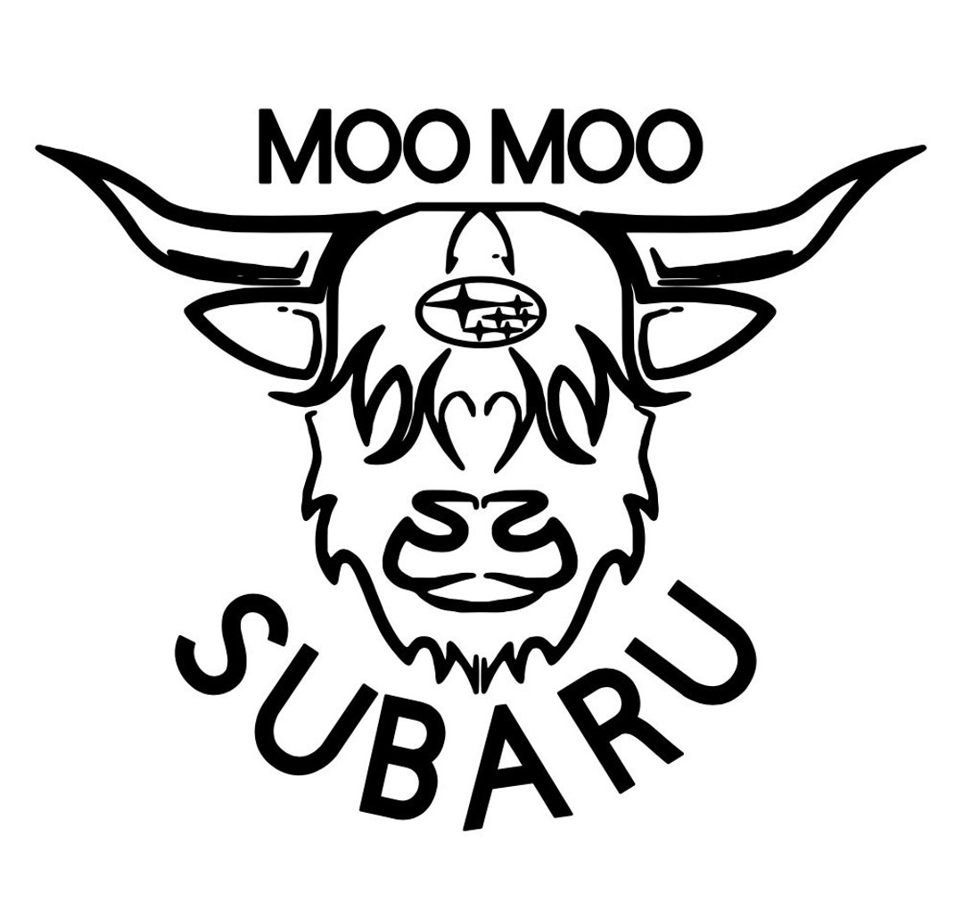 Moo Moo Subaru Decal - Etsy