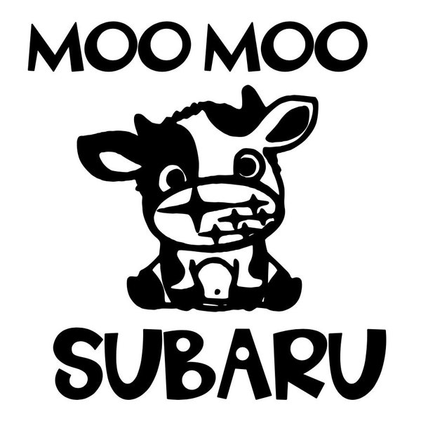 Moo Moo Subaru Decal - Etsy
