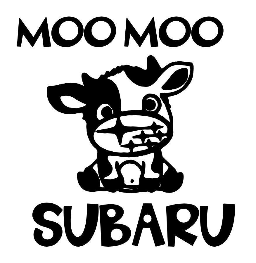 Moo Moo Subaru Decal - Etsy