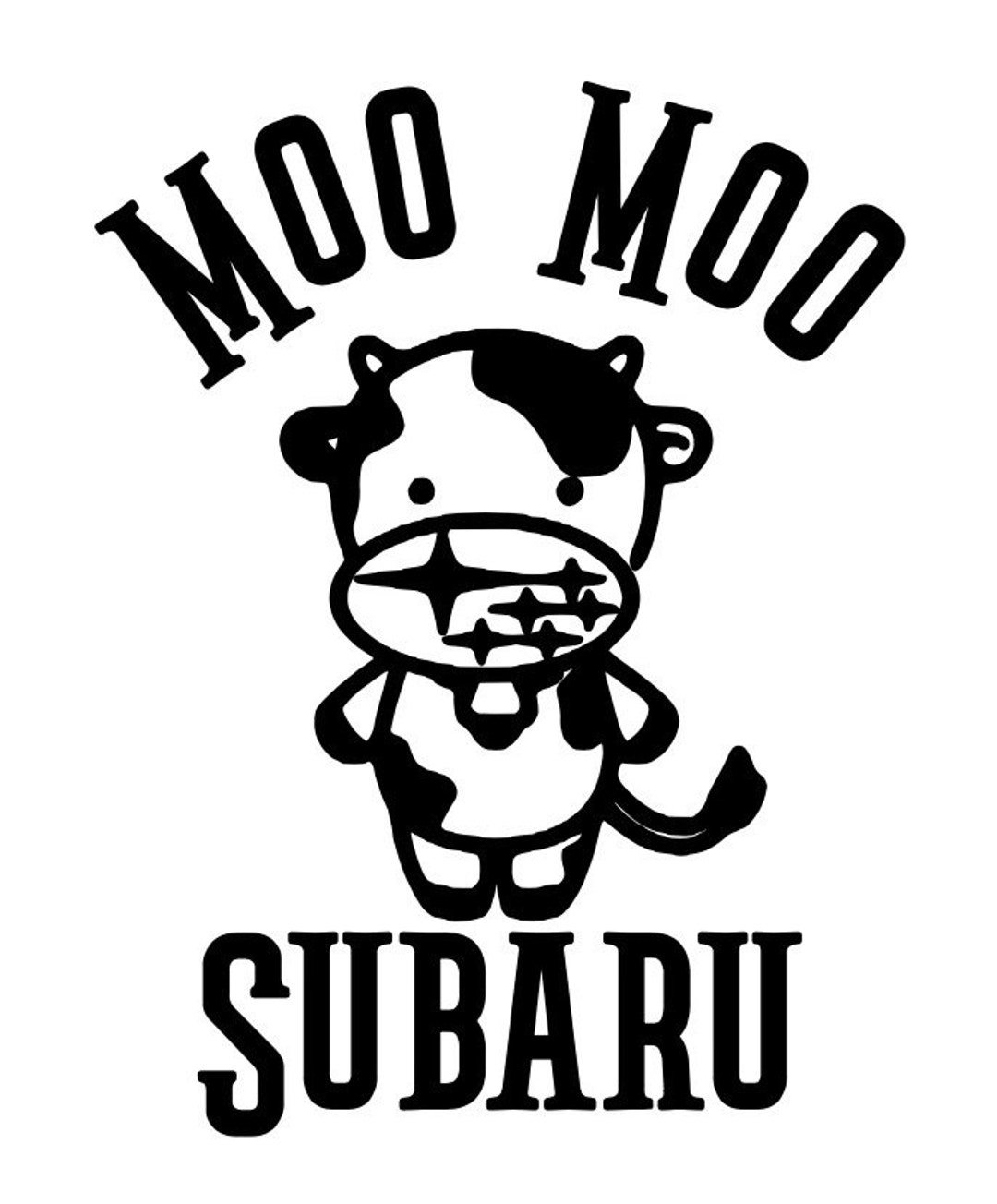 Moo Moo Subaru Decal - Etsy