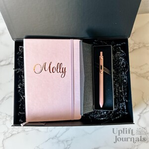 Custom Luxury A5 Vegan Leather Notebook Magnetic Gift Box With Pen PU ...