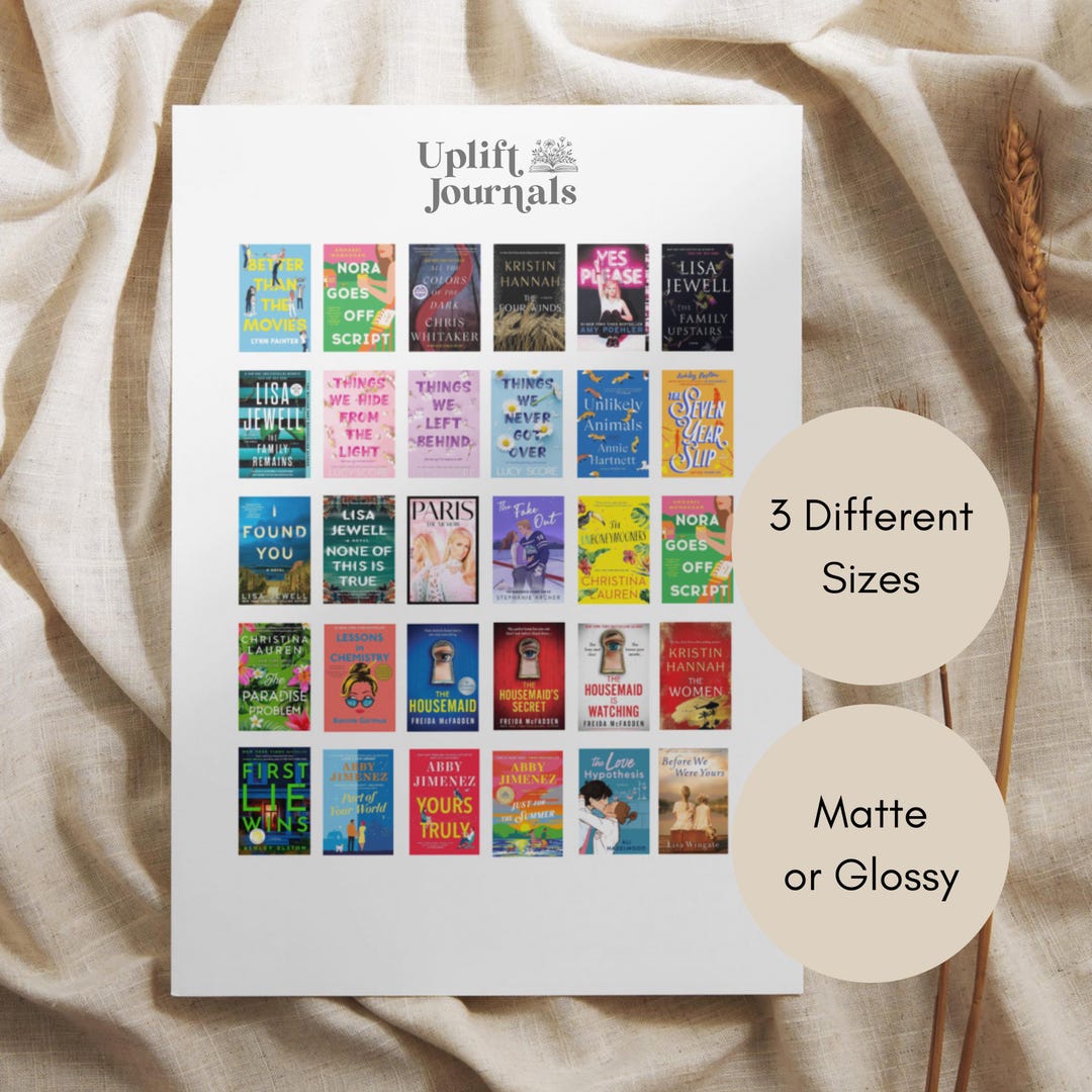 Custom Book Cover Stickers for Reading Journal Mini Book Cover Stickers ...