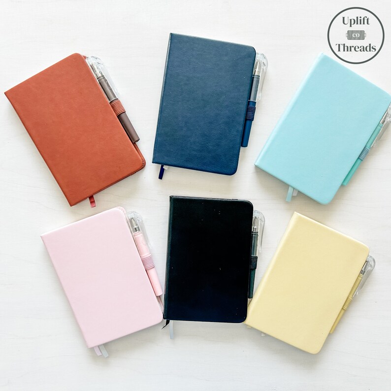 Faux Leather Small Pocket Notebook With Pen for Build Your Own Box - Etsy