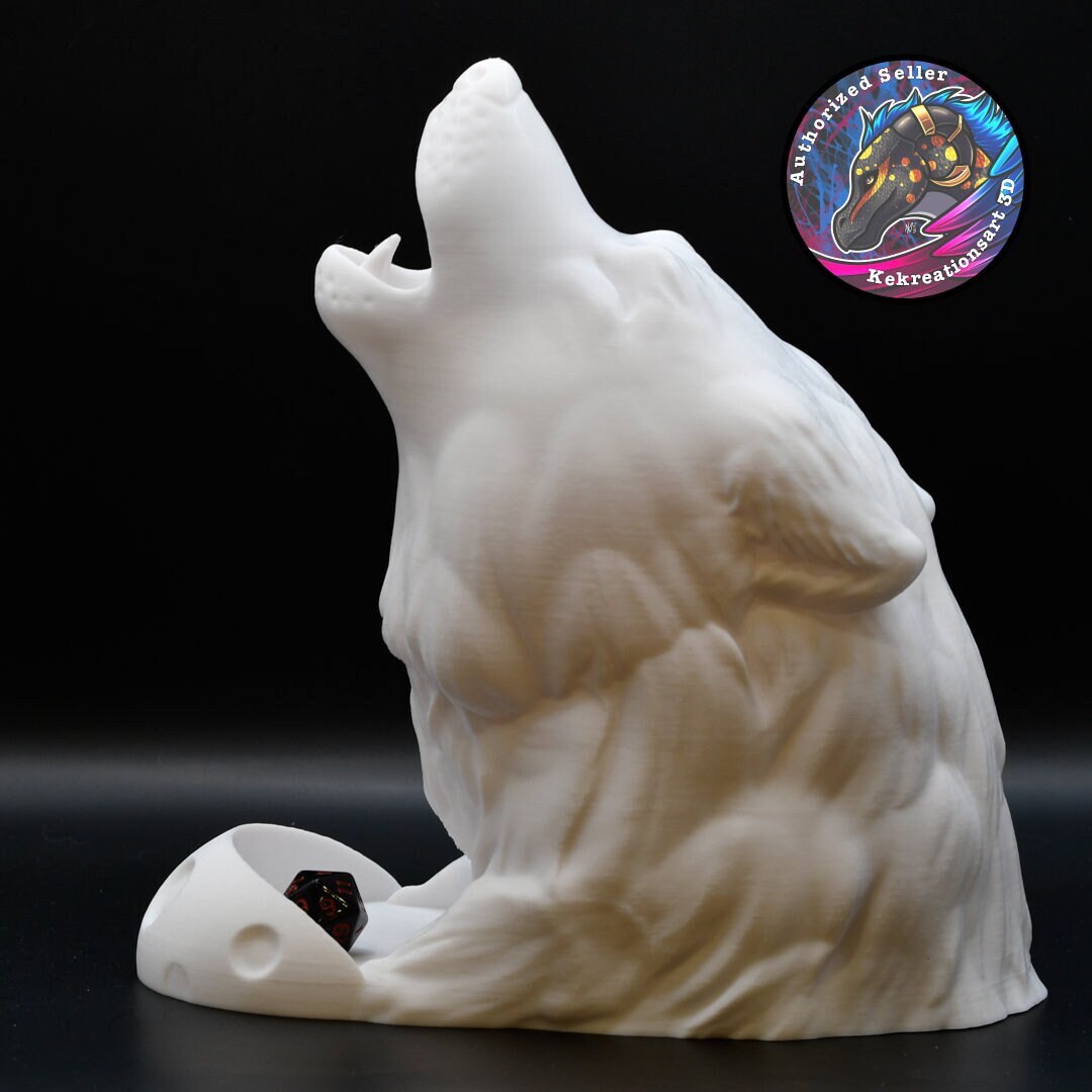 Howling Wolf Dice Tower Great for Dnd and Tabletop Gaming - Etsy