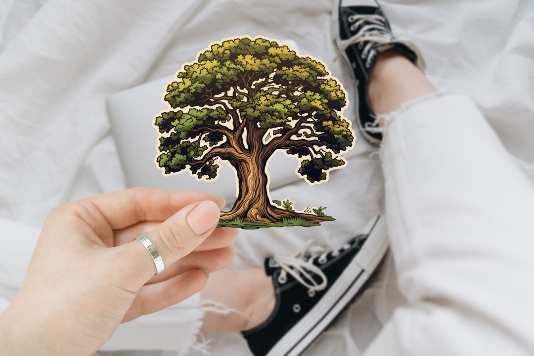 Oak Tree Nature Sticker, Outdoor Lovers Gifts, Tree Lovers - Etsy