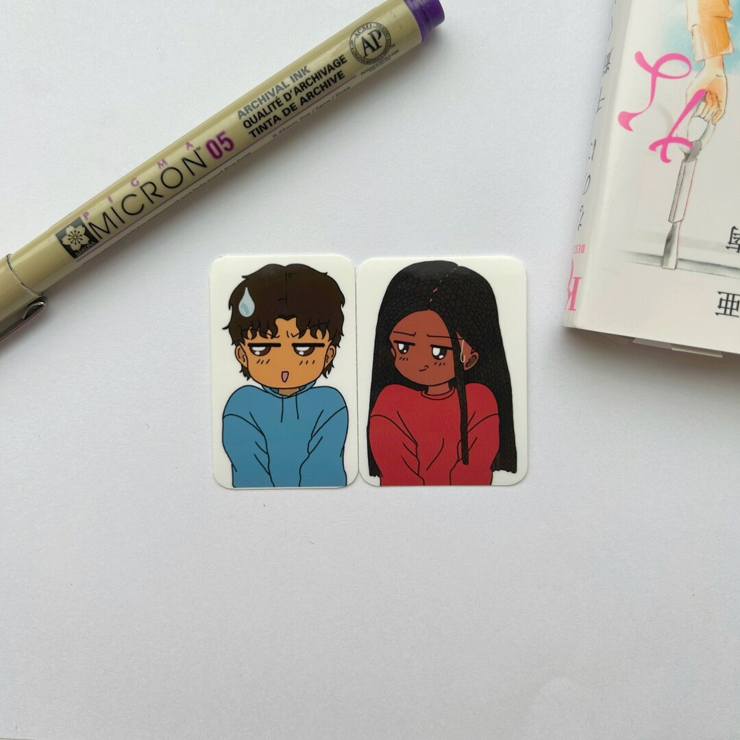 90s Anime Reaction Stickers | (w/ Skin Tone Options) Waterproof Sticker ...