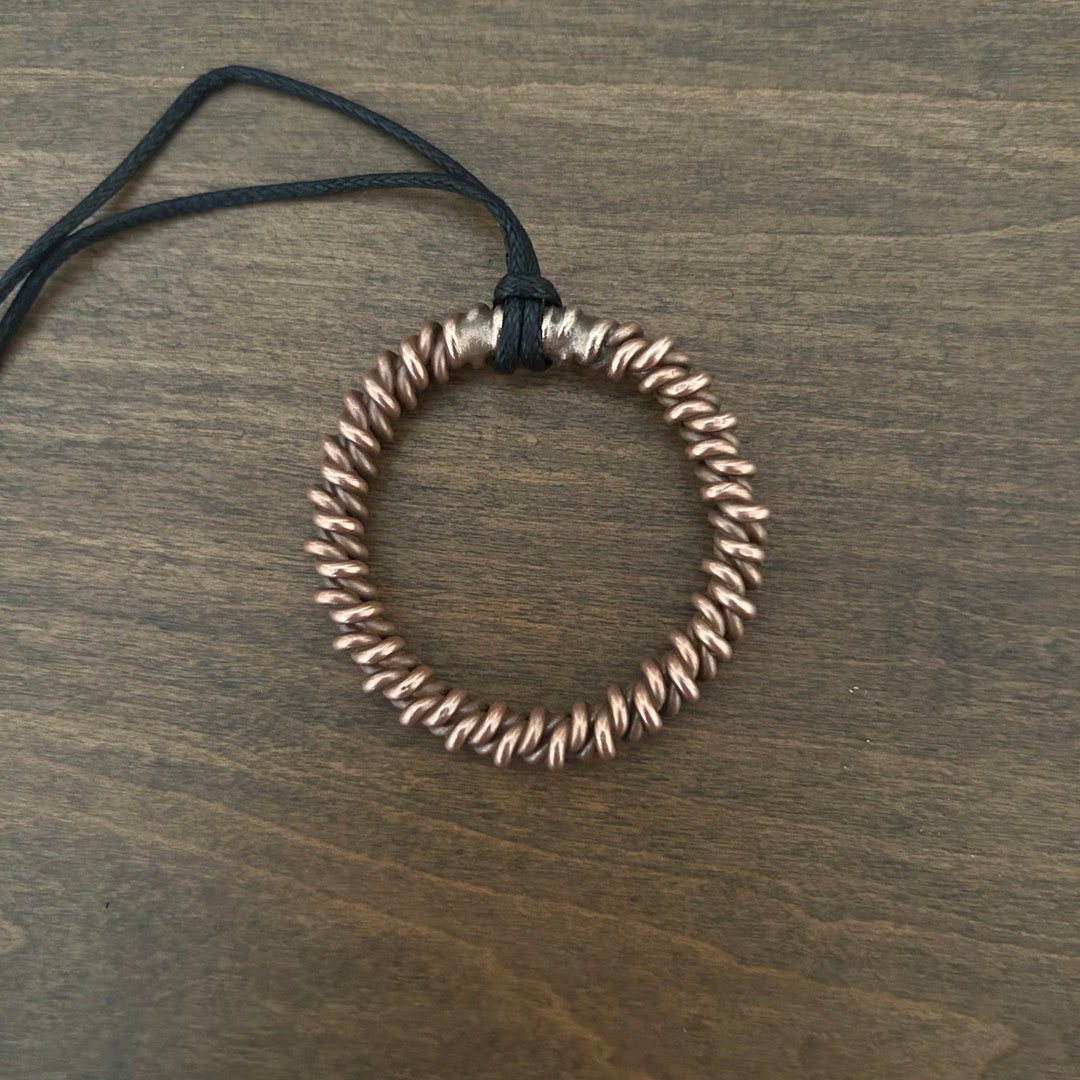 144 Mhz Double Twisted Sacred Cubit Tensor Ring Necklace, Tensor Ring ...