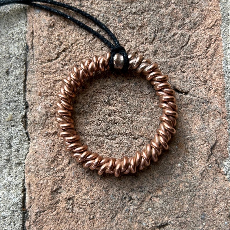 Double Twisted Copper Tensor Ring Necklace: 528 Mhz Cosmic Connector - Etsy