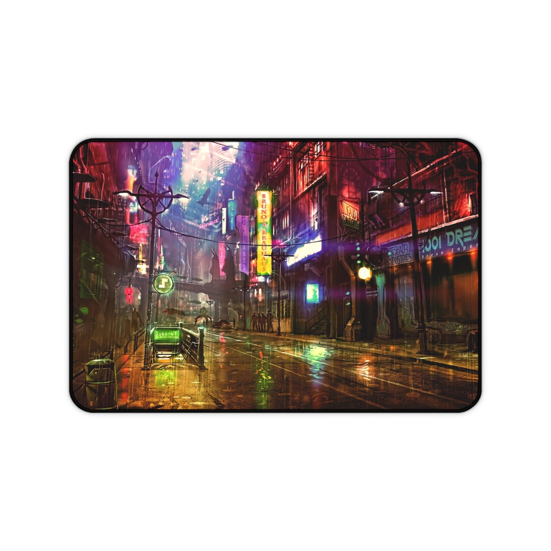 Futuristic City Desk Mat - Etsy