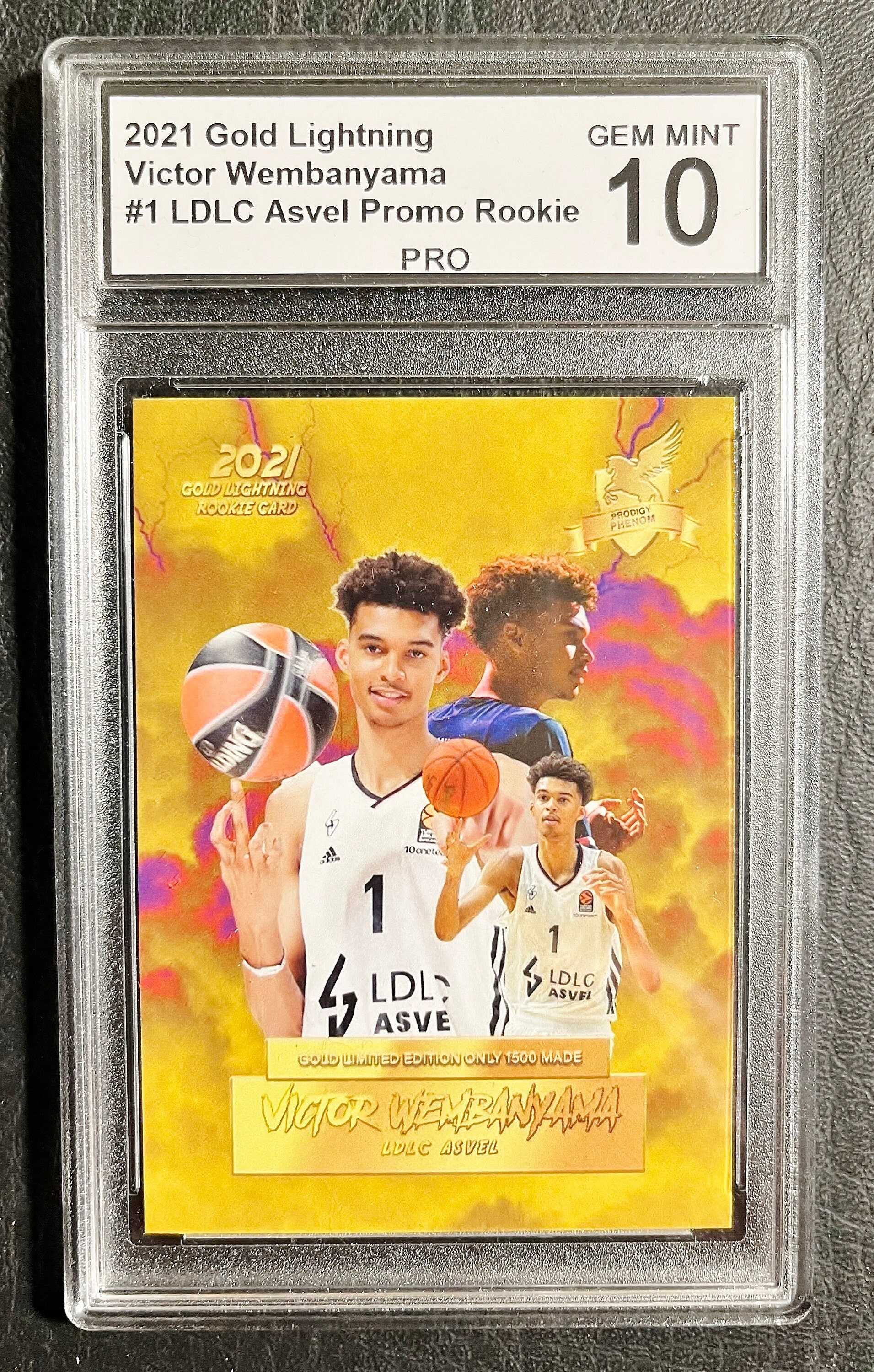 2021 Gold Lightning 1 LDLC Asvel Victor Wembanyama Promo Rookie Graded ...