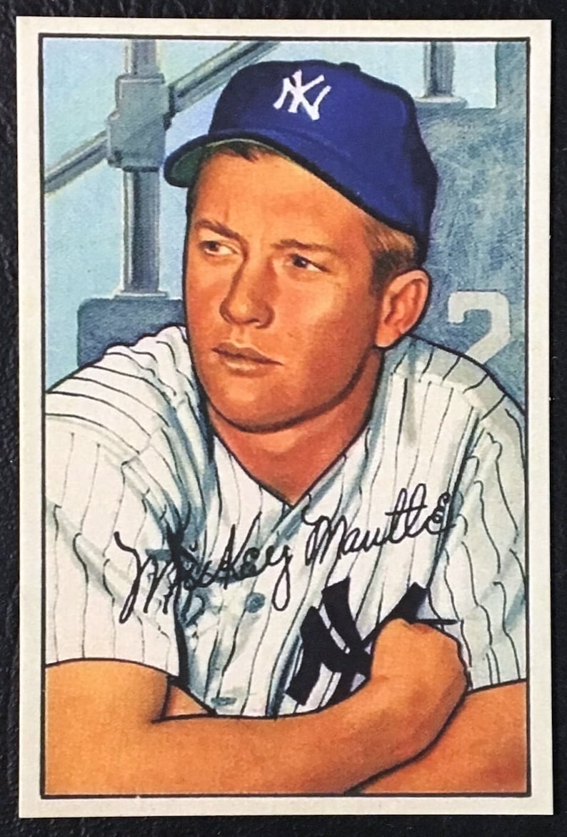 1952 101 Mickey Mantle Rookie Reprint Card Mint Condition - Etsy