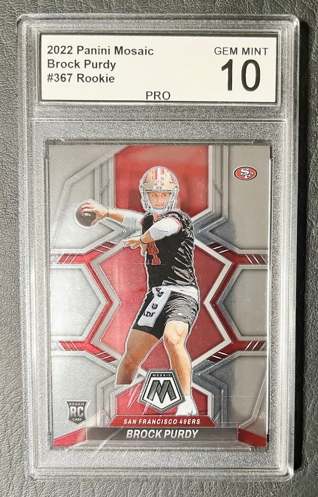2022 Panini Mosaic 367 Brock Purdy Rookie Graded PRO Gem Mint 10 - Etsy