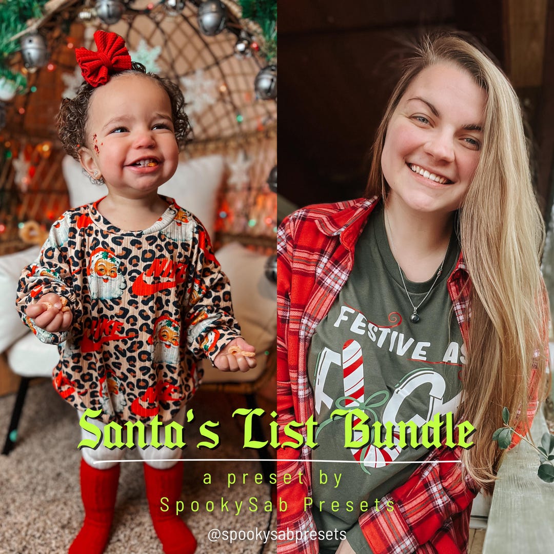 Santa's List Preset BUNDLE: 2 Lightroom Mobile Presets - Etsy