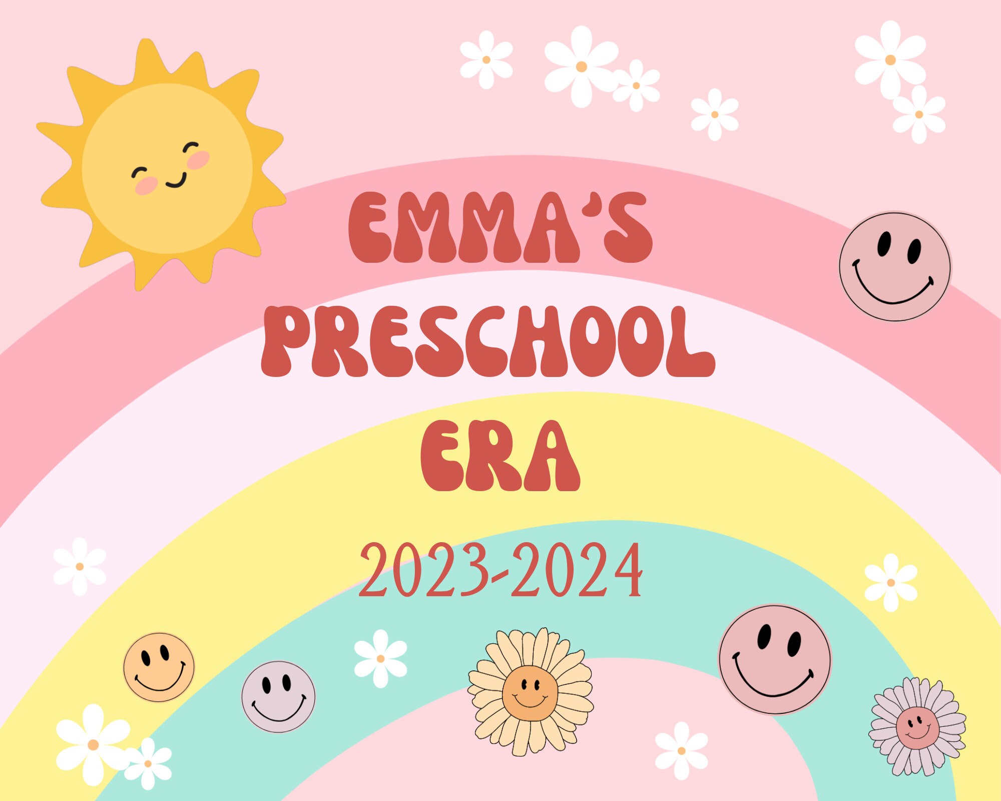 Editable First Day of Preschool Sign, First Day of School Sign ...