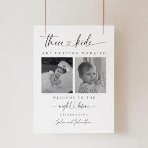 Editable Kids Wedding Welcome Sign With Photo (digital Download) - Etsy