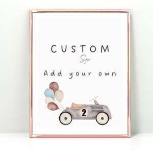 Two Fast Race Car Birthday Invitation Party Signs, Birthday Racing ...