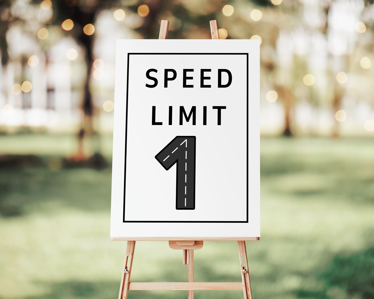 Speed Limit 1 Sign Template, Fast ONE Race Car Birthday Party Sign, 1 ...