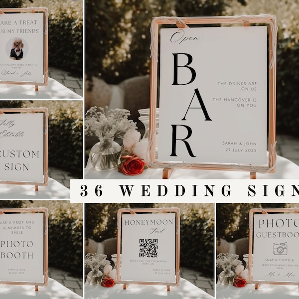 Wedding Sign Bundle - Etsy