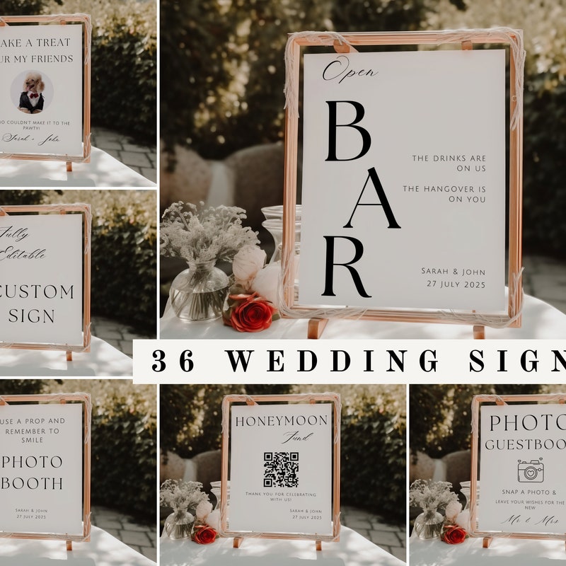 Wedding Sign Bundle - Etsy